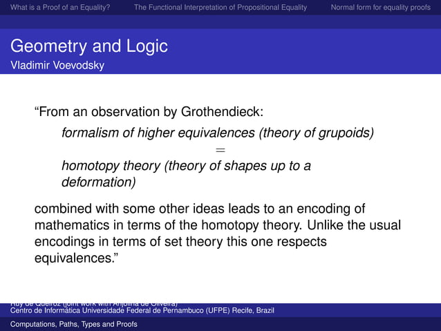 Computation Paths Types And Proofs Ppt