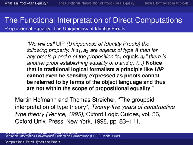Computation Paths Types And Proofs Ppt