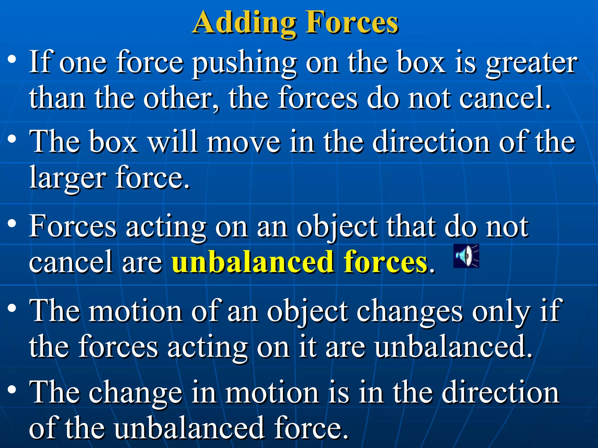 Unbalanced Forces Cause Motion | PPT