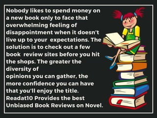 Unbiased book reviews on novel | PPTX