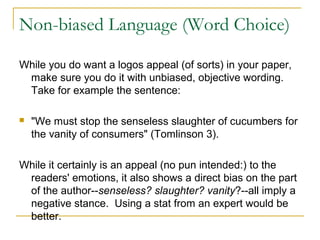 Unbiased language | PPT