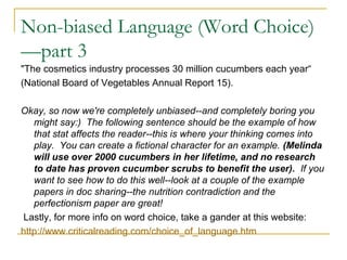 Unbiased language | PPT