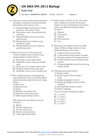 Un biologi 2013 | PDF