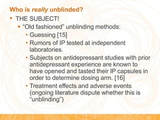 Unblinded Monitoring Programs | PPTX