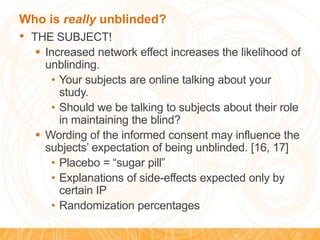 Unblinded Monitoring Programs | PPTX