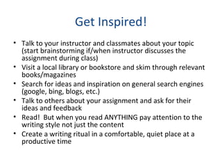 Unblock the Writing Experience | PPT