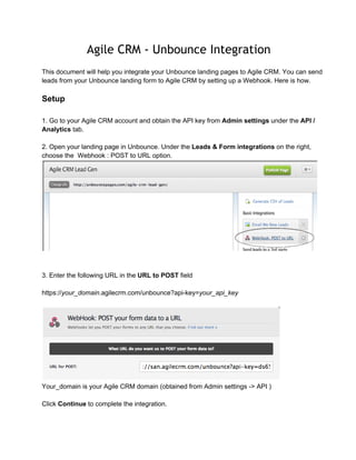 Unbounce Plugin Set Up Guide | PDF