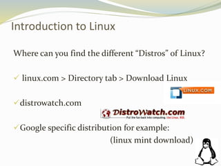 Introduction to linux | PPTX