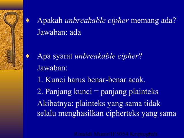Unbreakable cipher | PPT