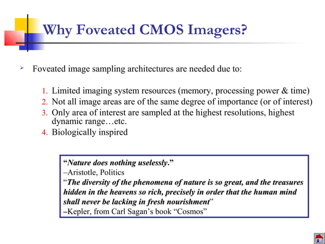 From Biological to Smart CMOS Imaging: Architectural approach | PPT