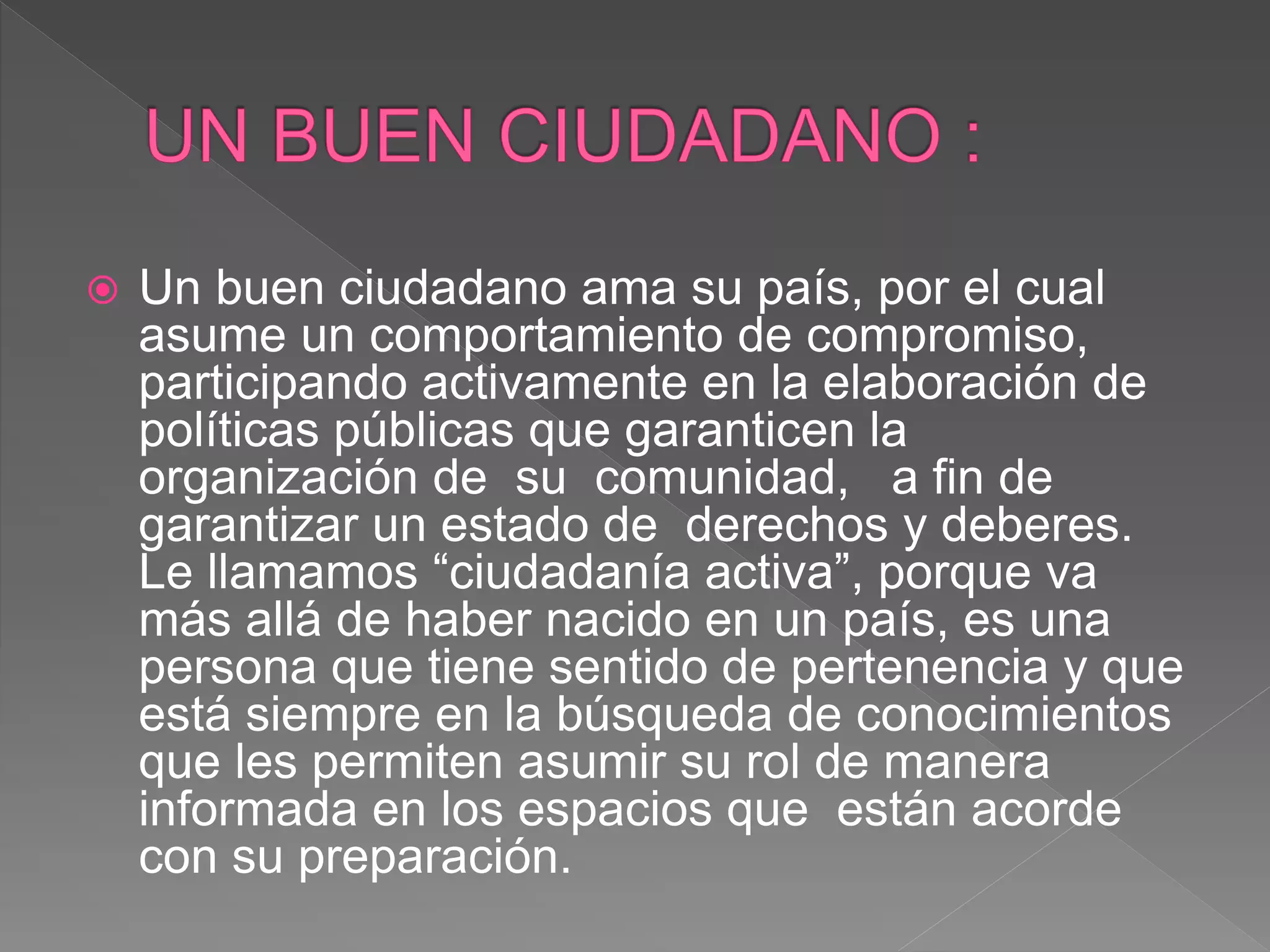 Un buen ciudadano | PPTX