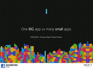 One BIG app vs many small apps | PDF