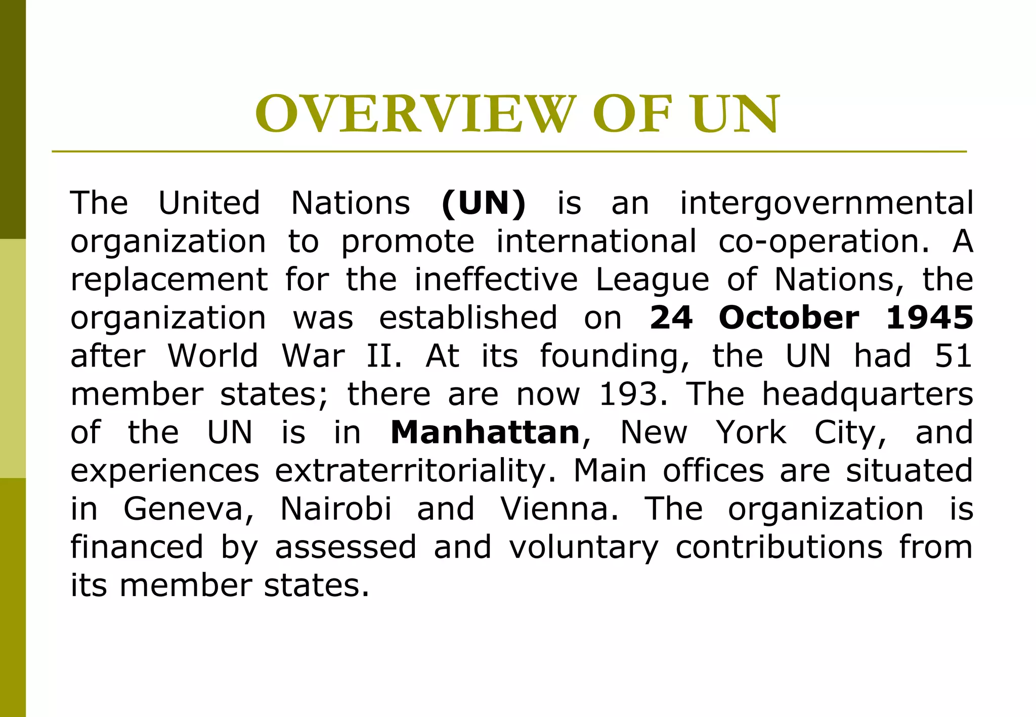 UNITED NATIONS | PPT