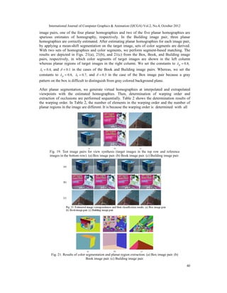 Uncalibrated View Synthesis Using Planar Segmentation of Images | PDF