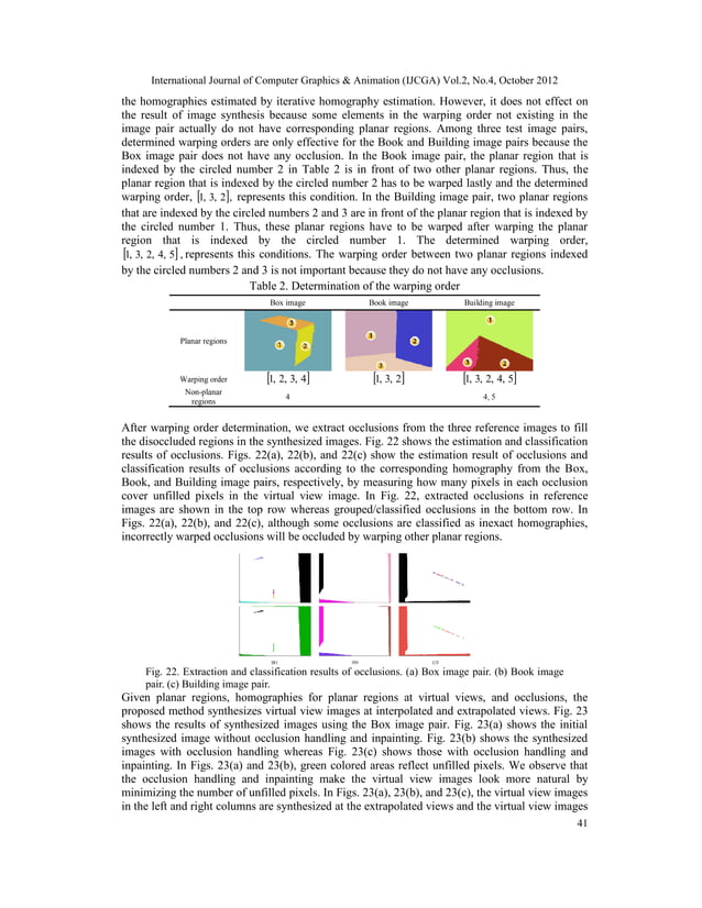Uncalibrated View Synthesis Using Planar Segmentation of Images | PDF