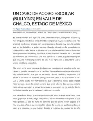 Tristes Historias De Bullying