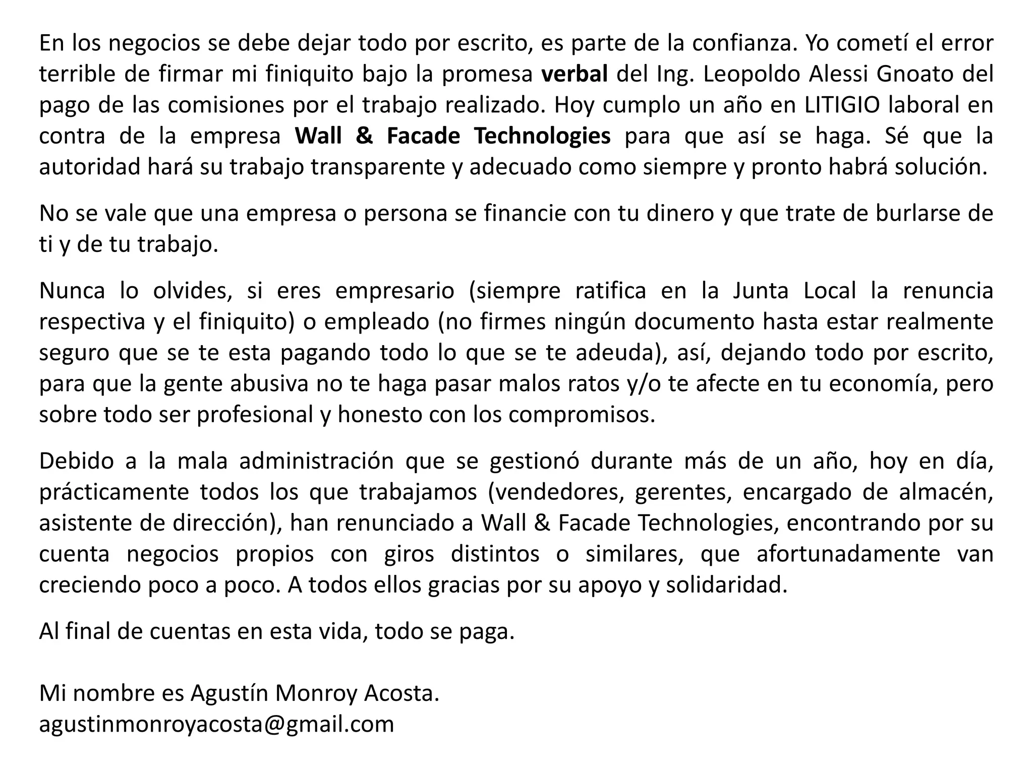 Un caso de falta de compromiso y honestidad empresarial | PPTX