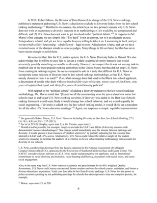 UNC BLSA Letter to USNWR | PDF | Legal Services Industry | Industries