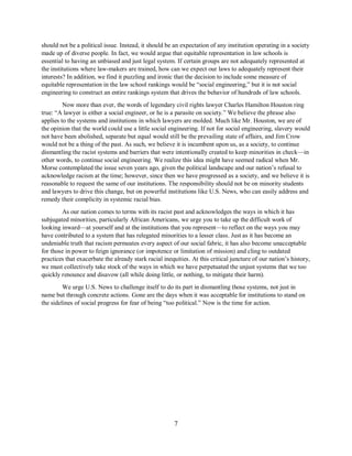 UNC BLSA Letter to USNWR | PDF | Legal Services Industry | Industries