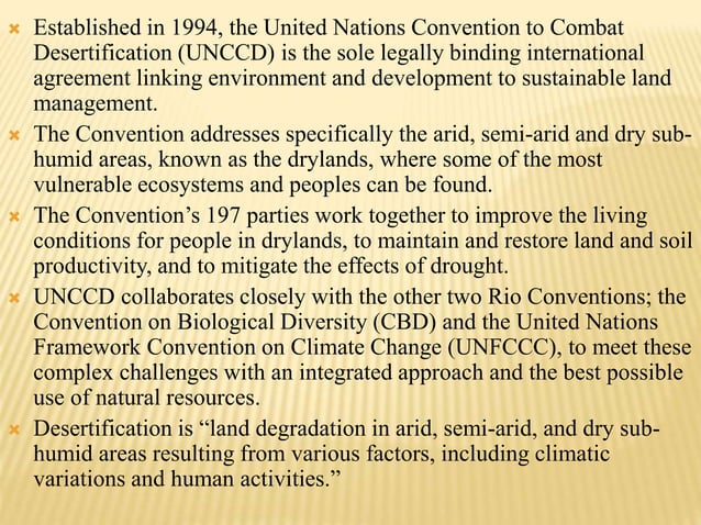 Unccd | PPTX | Environment | Science