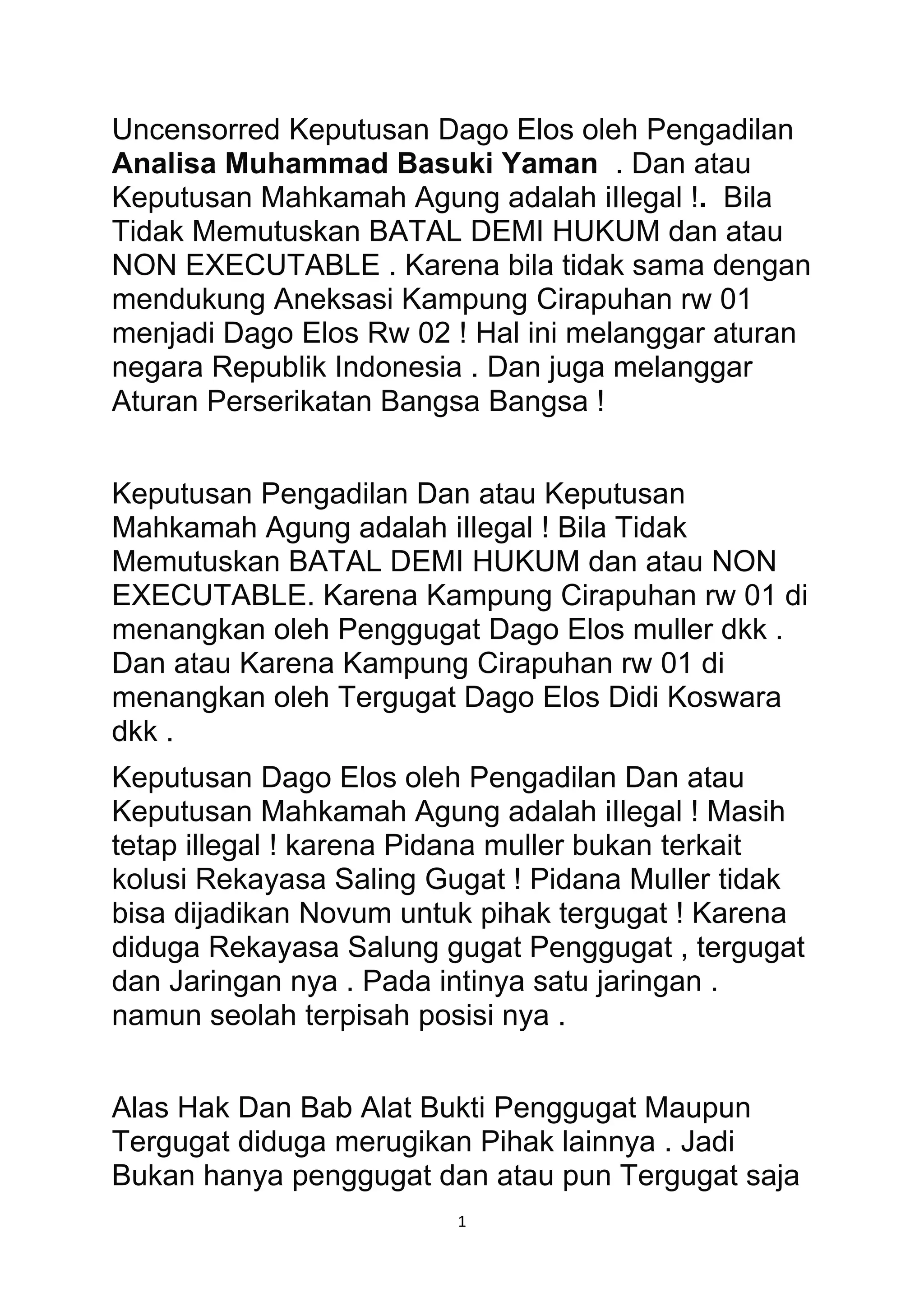 Keputusan Dago Elos oleh Pengadilan Negeri Bandung Analisa Muhammad Basuki Yaman.pdf