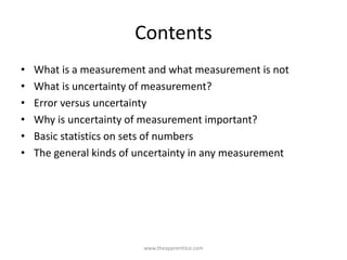 Uncertainity in Measurement | PPTX