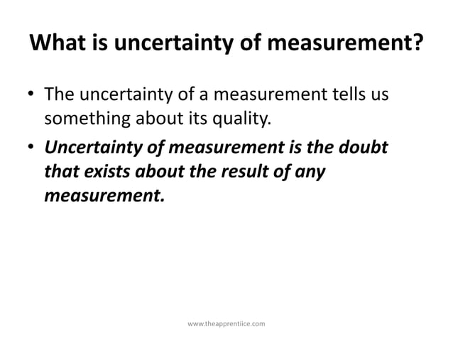 Uncertainity in Measurement | PPTX