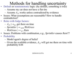 Uncertain knowledge and reasoning | PDF