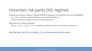 Risk Parity with Uncertain Risk Contributions | PDF