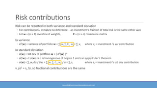 Risk Parity with Uncertain Risk Contributions | PDF