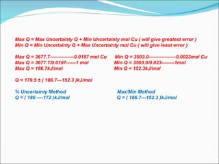 IB Chemistry, IB Biology on Uncertainty calculation, error analysis and ...