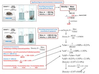 IB Chemistry on Uncertainty calculation and significant figures | PPT