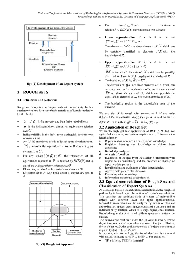 Uncertainty classification of expert systems a rough set approach | PDF