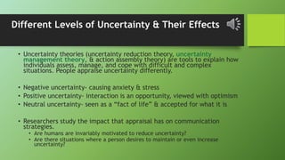 Uncertainty Management Theory | PPTX