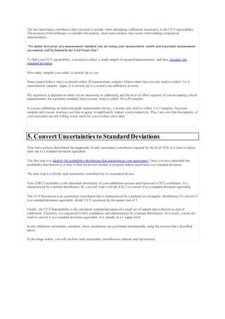 Uncertainty measurement calculation | PDF