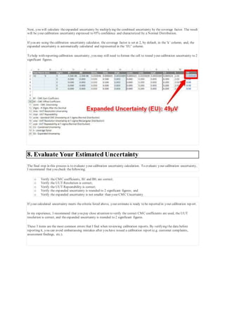 Uncertainty measurement calculation | DOCX
