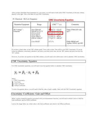 Uncertainty measurement calculation | DOCX
