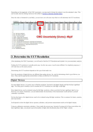 Uncertainty measurement calculation | DOCX