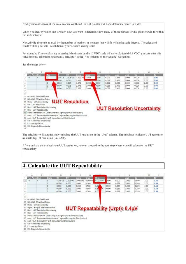 Uncertainty measurement calculation | DOCX