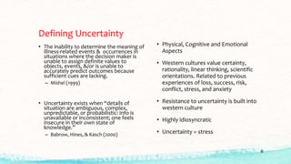 Uncertainty: recognizing uncertainty and responding constructively in ...
