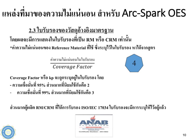 ความไม่แน่นอนของการวัด (Uncertainty of Measurements) สำหรับการวิเคราะห์ ...