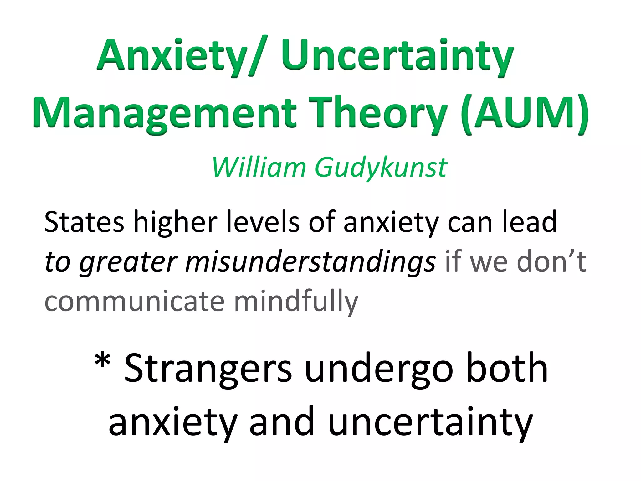 Uncertainty reduction theory | PPTX