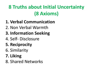Uncertainty reduction theory | PPTX