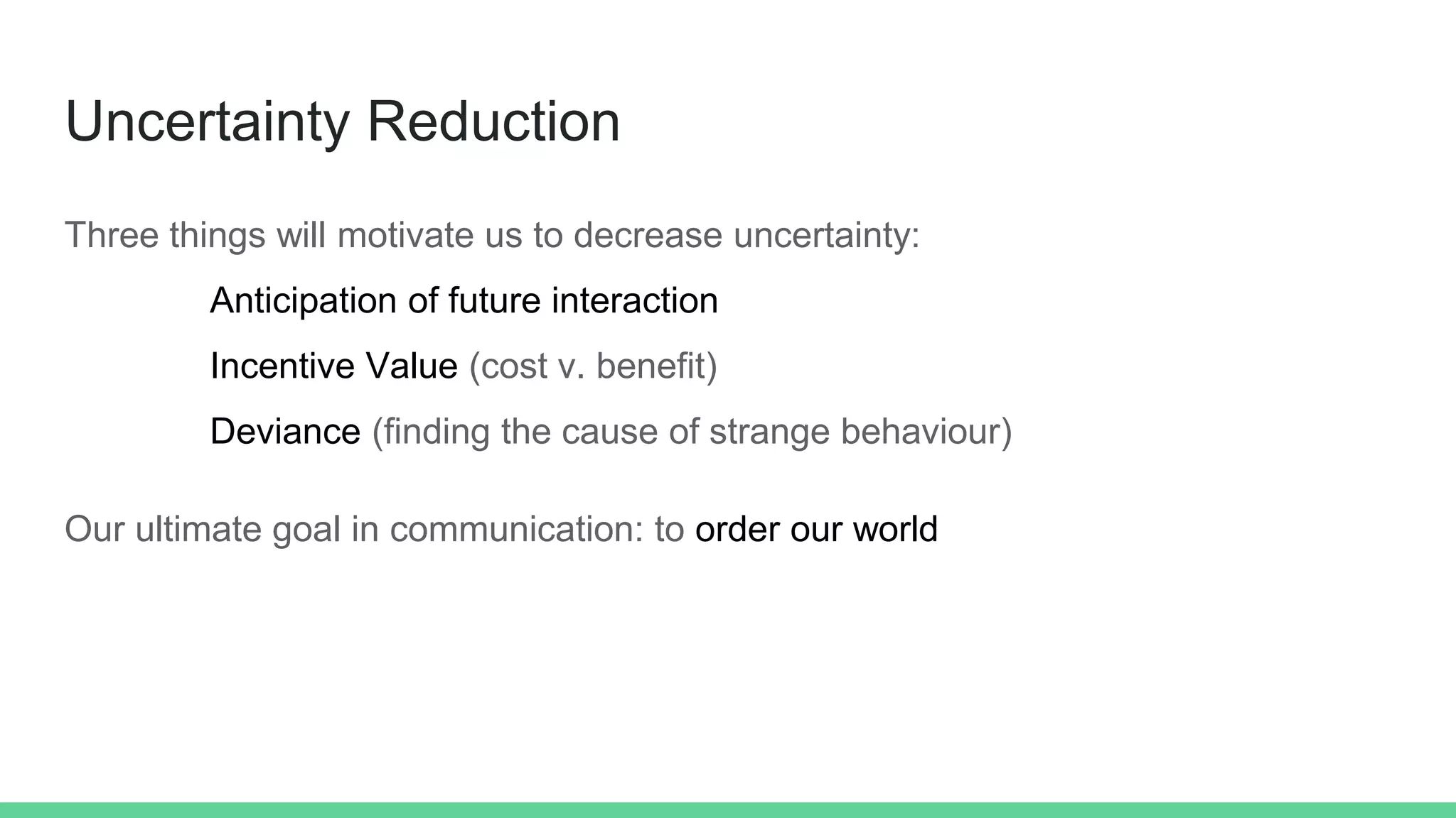 Uncertainty Reduction Theory | PPTX