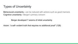 Uncertainty Reduction Theory | PPT