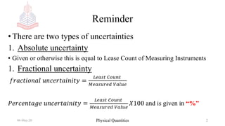 Uncertainties rules 1 | PPTX