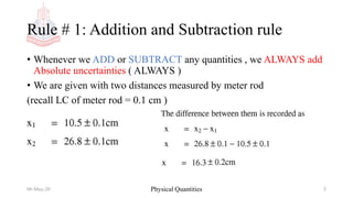 Uncertainties rules 1 | PPTX