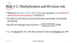 Uncertainties rules 1 | PPTX