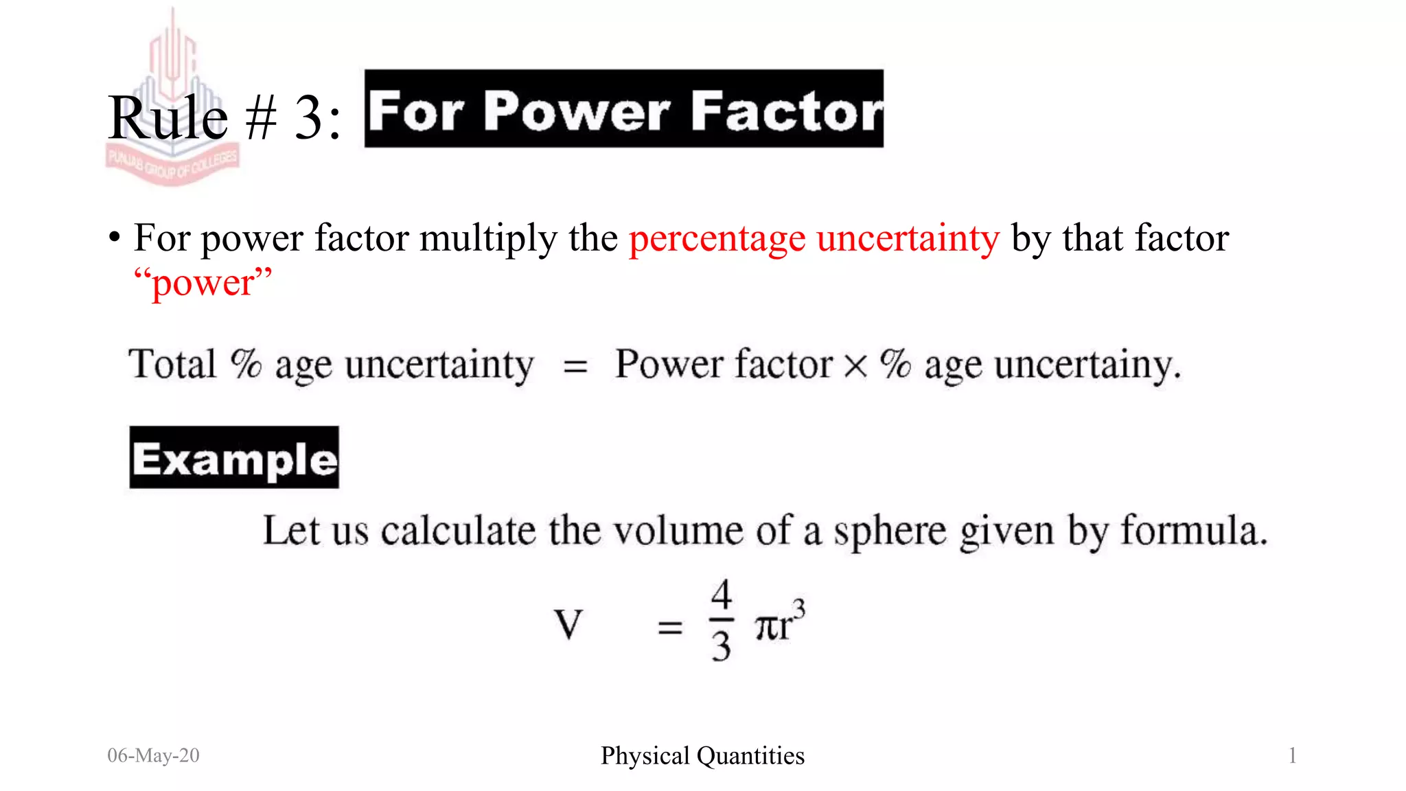 Uncertainties rules 2 | PPTX