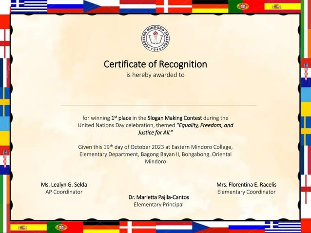 UN CERTIFICATES sample layout for awarding.pptx